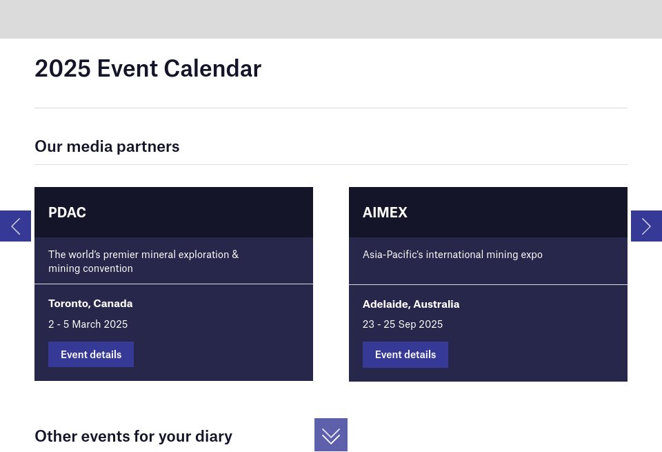 2025 Event Calendar - Mine Australia | Issue 50 | December 2024