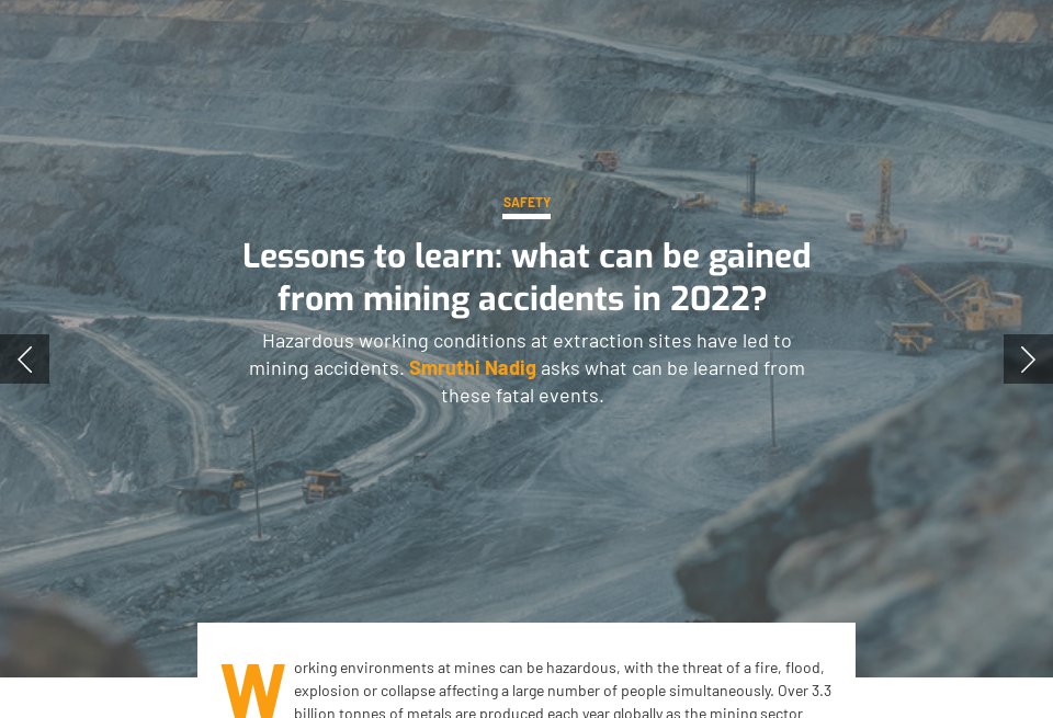 Lessons to learn: what can be gained from mining accidents in 2022 ...