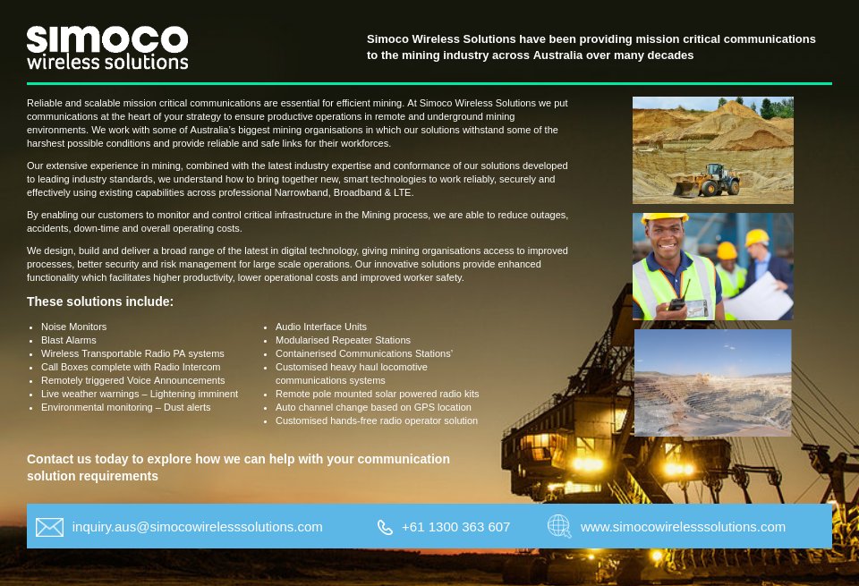 Simoco Emea - Mine | Issue 92 | May 2020